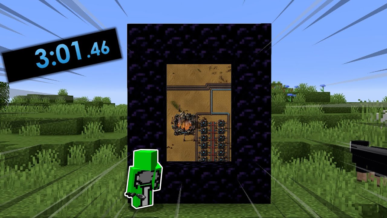 Minecraft Speedrun but it's Factorio... #Shorts - Minecraft videos