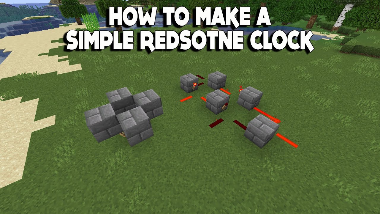 Minecraft #shorts :: How to Make a Simple Redstone Torch Clock in 1.16. ...