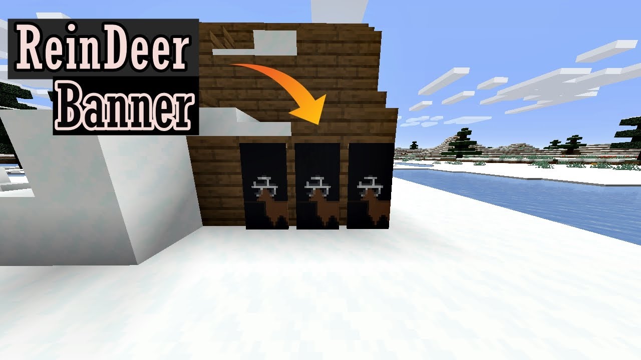 Reindeer Banner in Minecraft || Christmas Banner Designs || Tutorial ...
