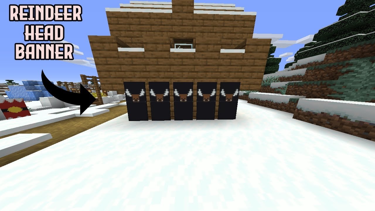 Reindeer Head Banner in Minecraft || Christmas Banner Designs ...