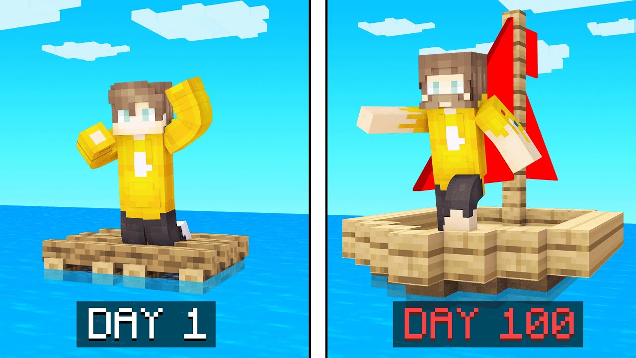 SURVIVE MINECRAFT On A RAFT! - Minecraft videos