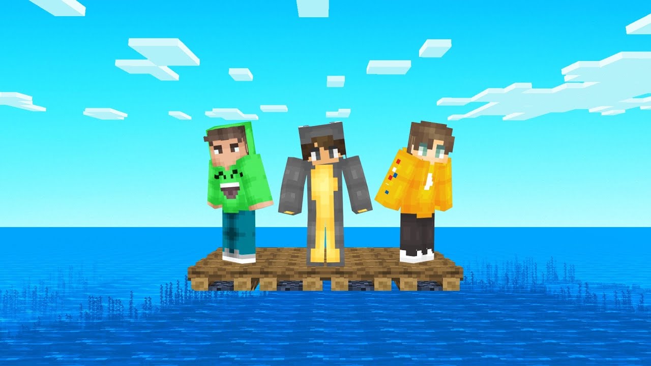 SURVIVING On A RAFT In The OCEAN! (Minecraft) - Minecraft videos