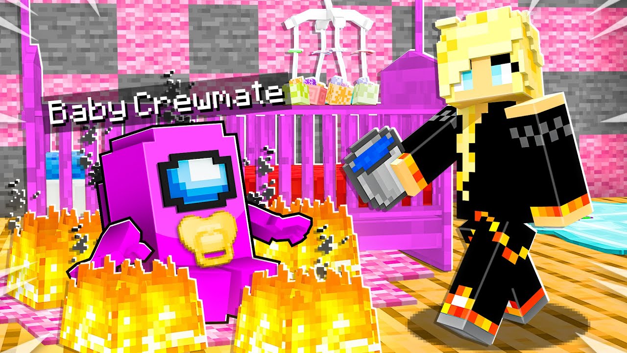 Saving Our BABY Among Us CREWMATES in Minecraft! - Minecraft videos