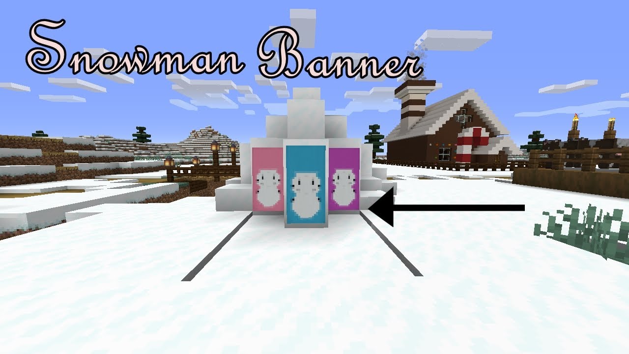 Snowman Banner in Minecraft || Christmas Banner Designs || Tutorial ...