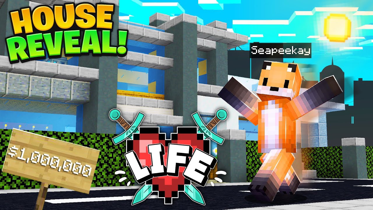 So I Built A New House.... And Its Not Bad??? - Minecraft X Life SMP ...