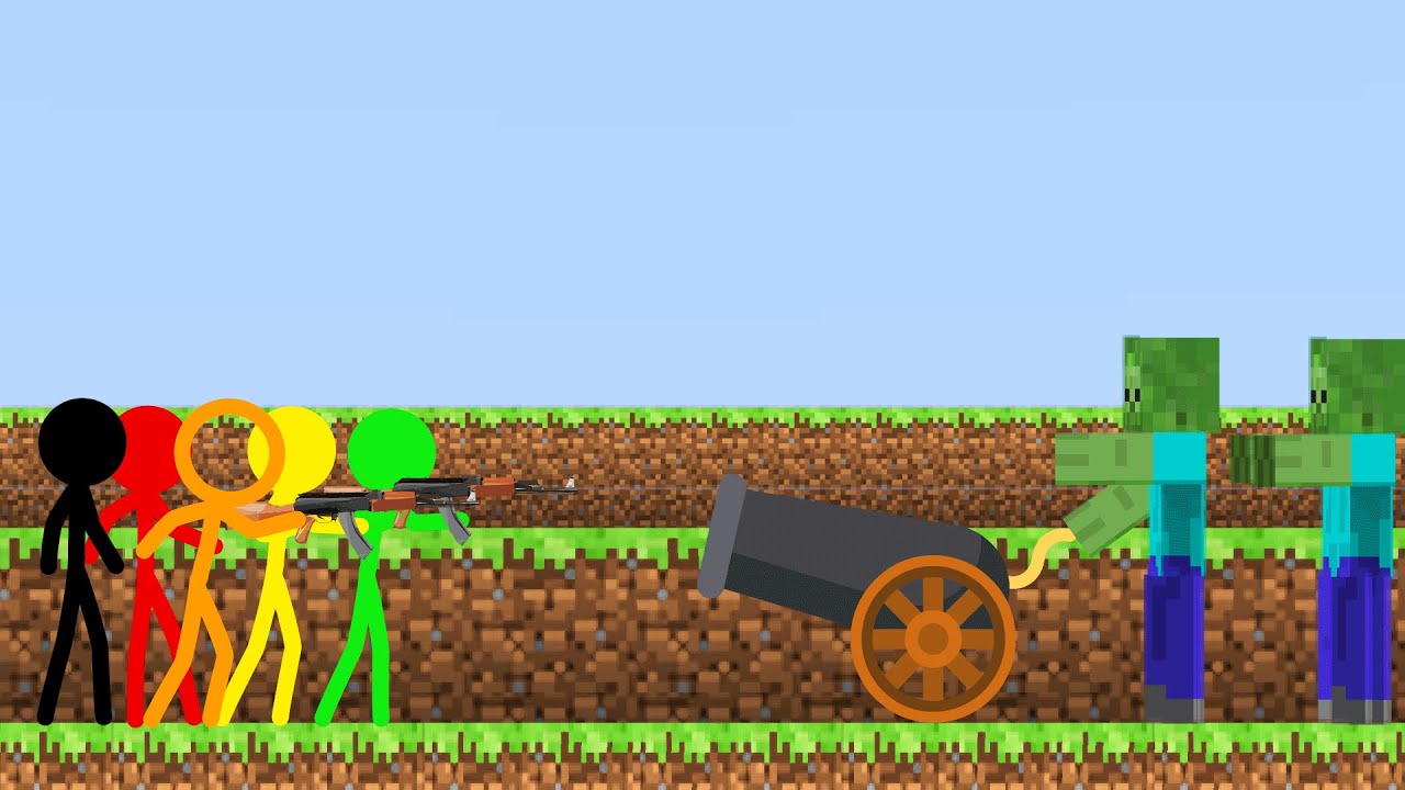 Stickman VS Minecraft Zombie Sneak Attack-AVM Shorts Animation ...