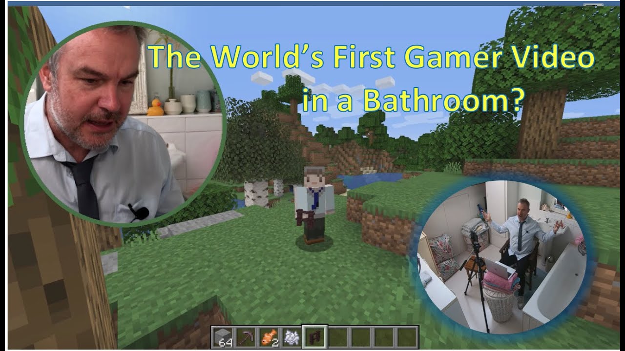 THE FIRST MINECRAFT GAME VIDEO IN A BATHROOM? - Minecraft videos