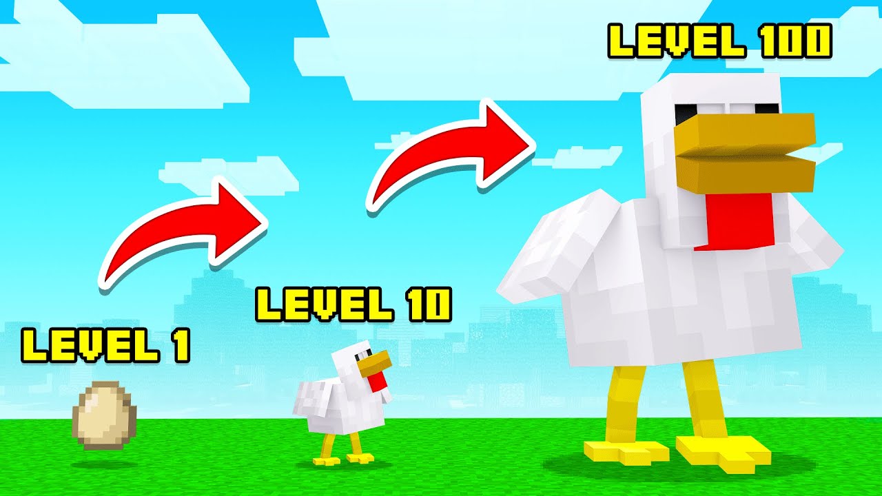 THIS MINECRAFT CHICKEN LEVELS UP! (insane) - Minecraft videos