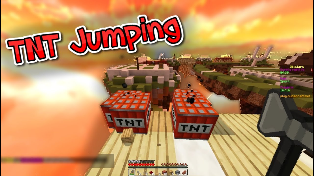 TNT Jumping in Minecraft! (Cubecraft) - Minecraft videos