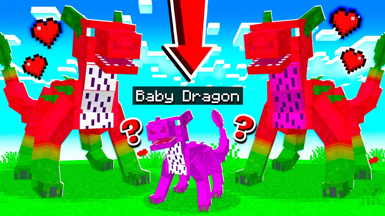 Taming a *NEW* BABY DRAGON in MINECRAFT! - Minecraft videos