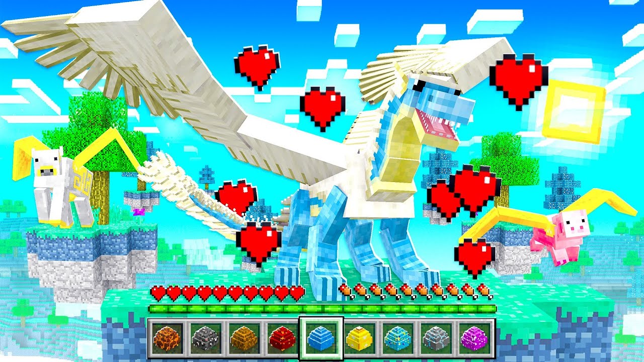 Taming a SKY DRAGON in MINECRAFT! (rare) - Minecraft videos