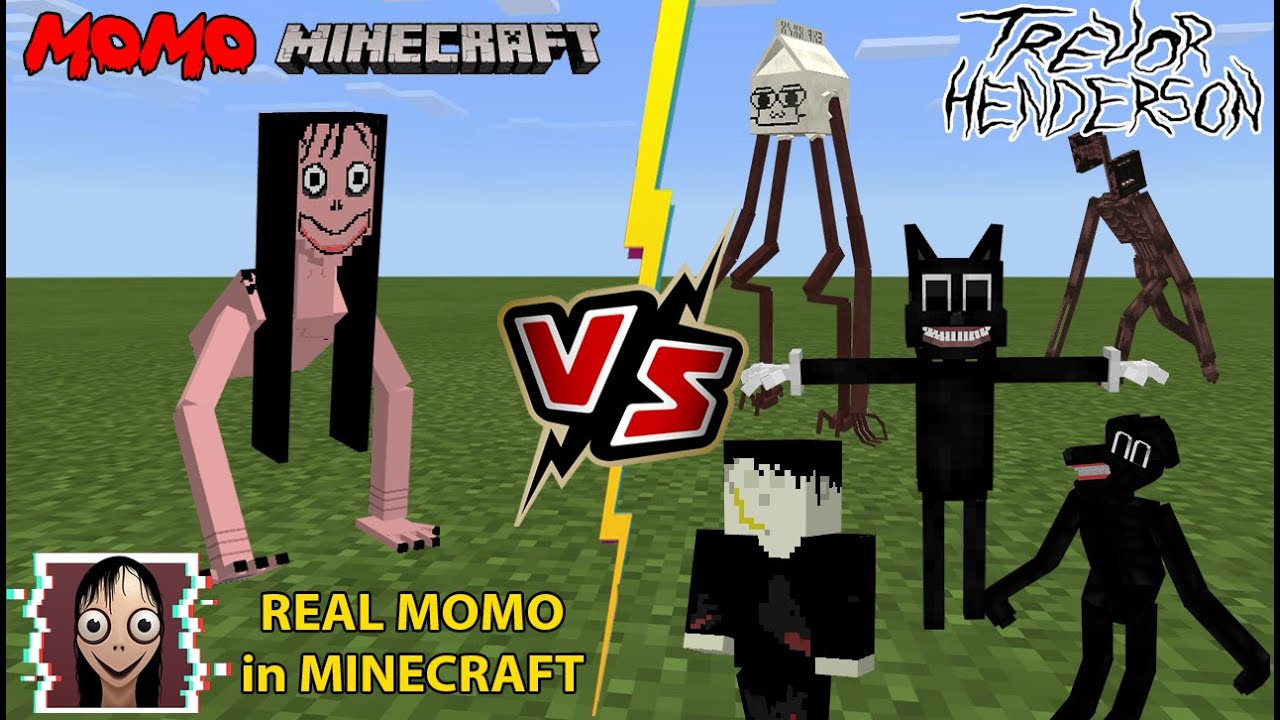 This is Real MOMO in Minecraft VS Trevor Henderson Creatures (Momo ...