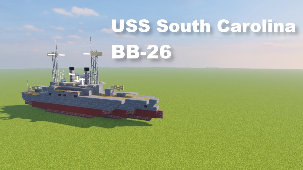 USS South Carolina | Minecraft 1:5 Scale Tutorial - Minecraft videos