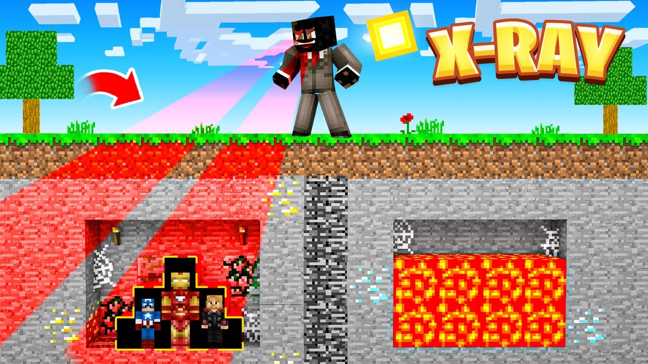 Using X-RAY to get OP ARMOR in Minecraft - Minecraft videos
