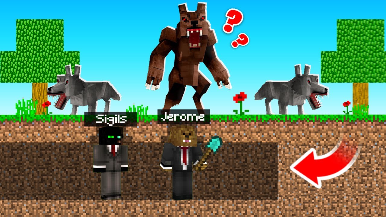 WEREWOLF Speedrunner vs 3 Hunters in Minecraft - Minecraft videos