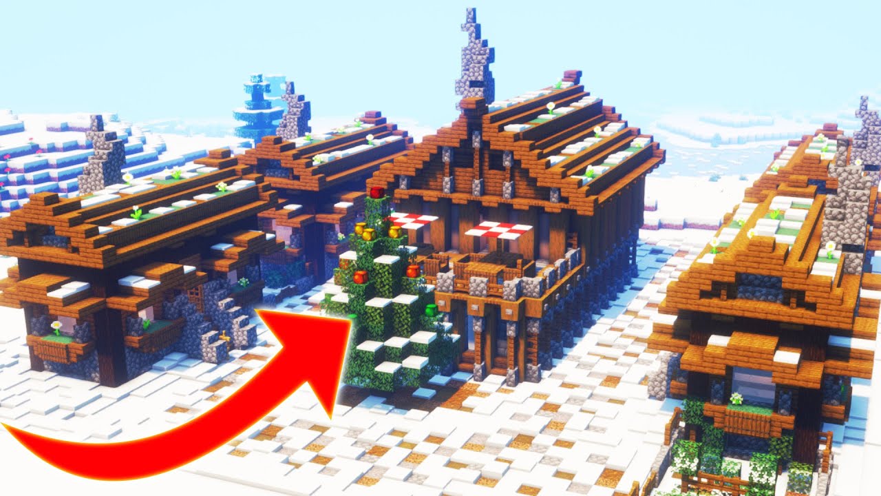 Winter Village in Minecraft - Timelapse - Minecraft videos
