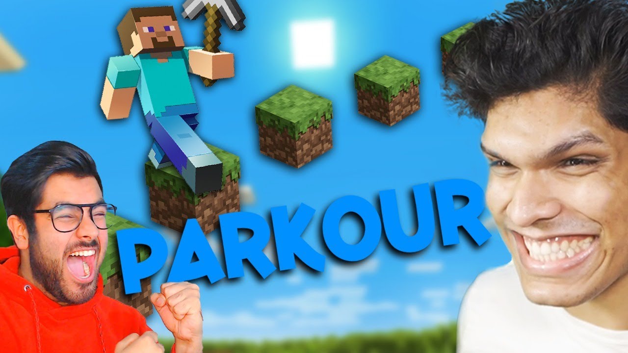 minecraft EPIC PARKOUR with @Hitesh KS : Hindi Gaming - Minecraft videos