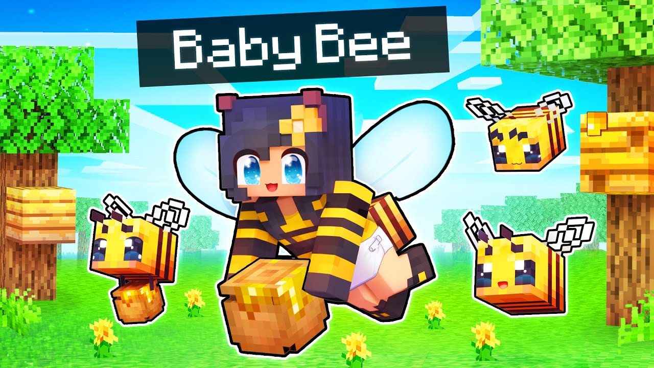 Buzzing Around as a BABY BEE In Minecraft! - Minecraft videos