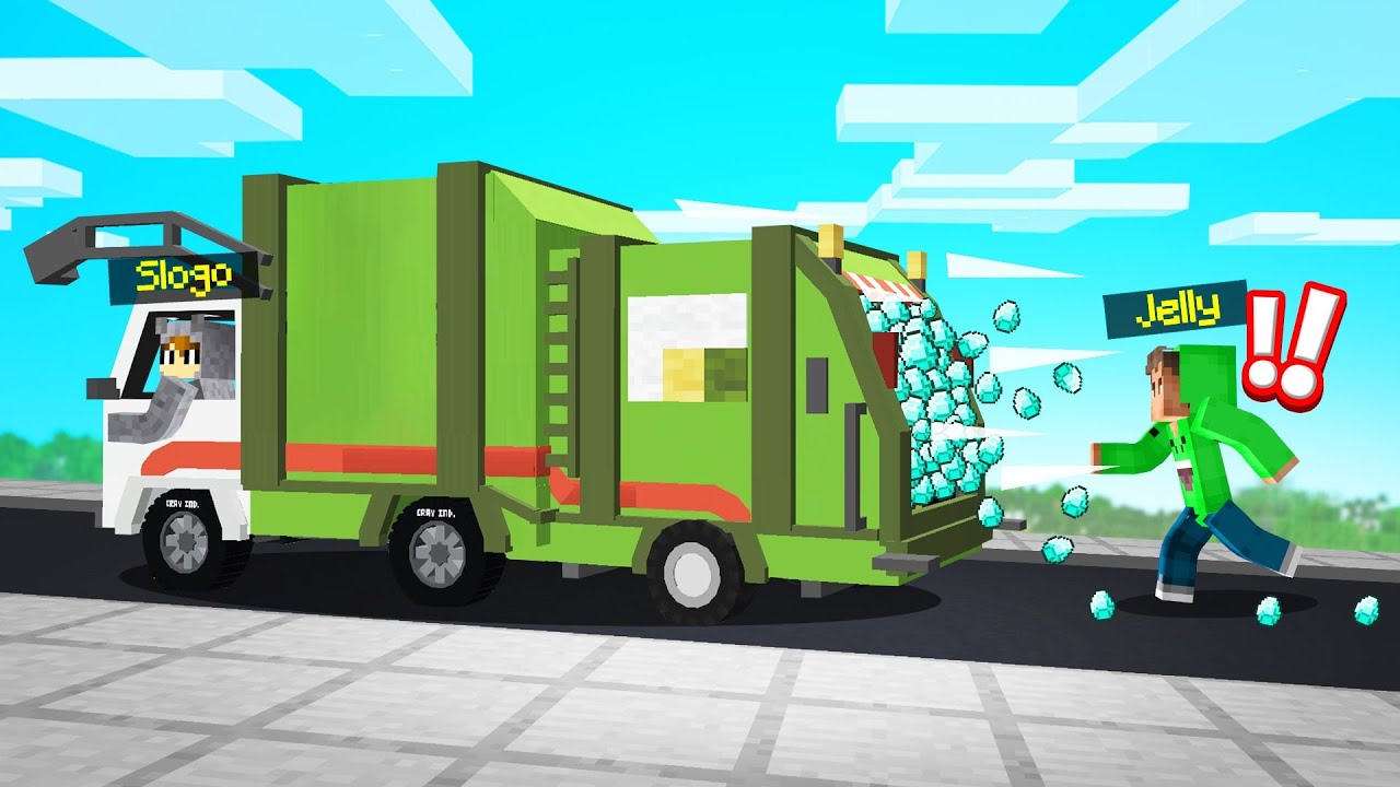 COLLECTING GARBAGE In MINECRAFT! (GONE WRONG) - Minecraft videos