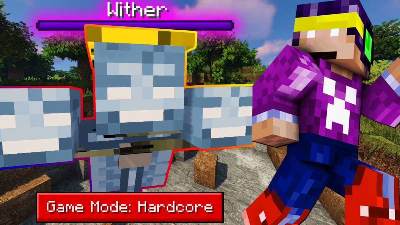 Cat de PUTERNIC este WITHER-UL pe Minecraft HARDCORE? - Minecraft videos