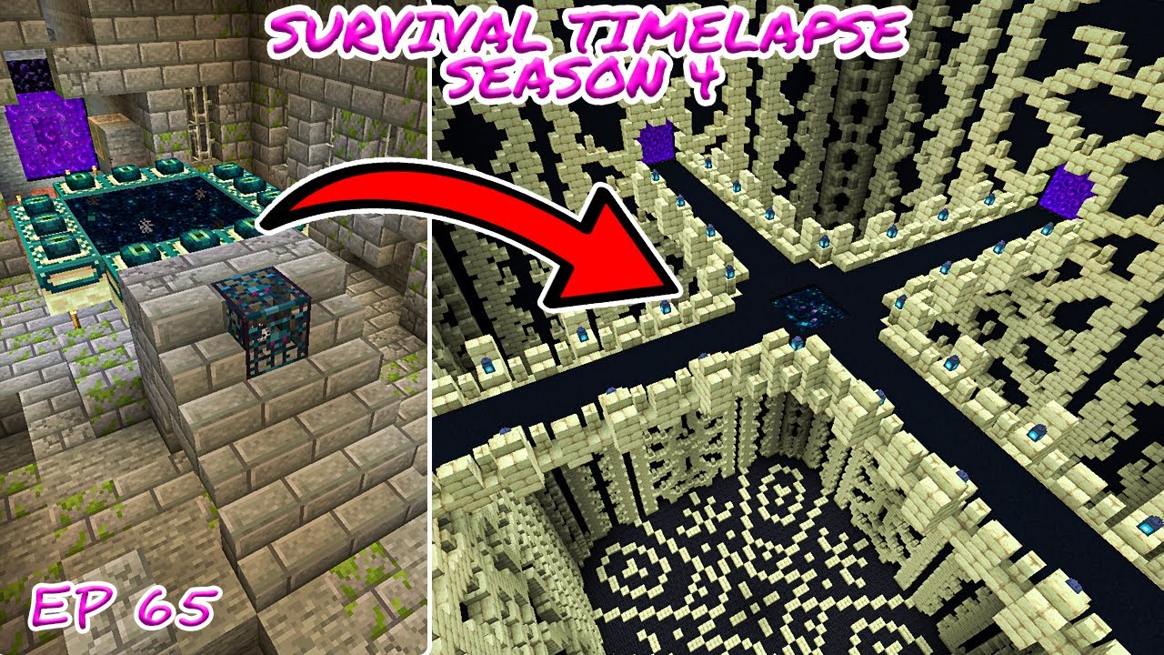 End Portal room Transformation | Minecraft Survival Timelapse Season 4 ...