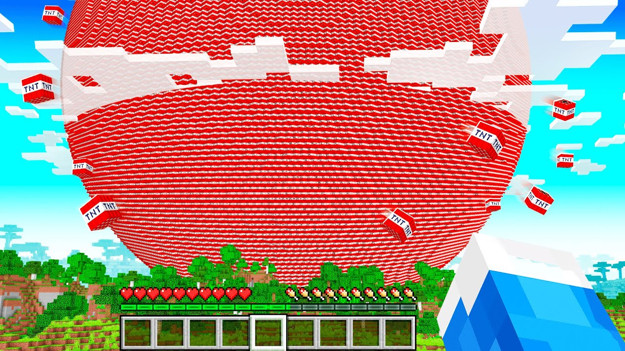 GIANT 99,999,999 BLOCK TNT BALL in Minecraft! - Minecraft videos