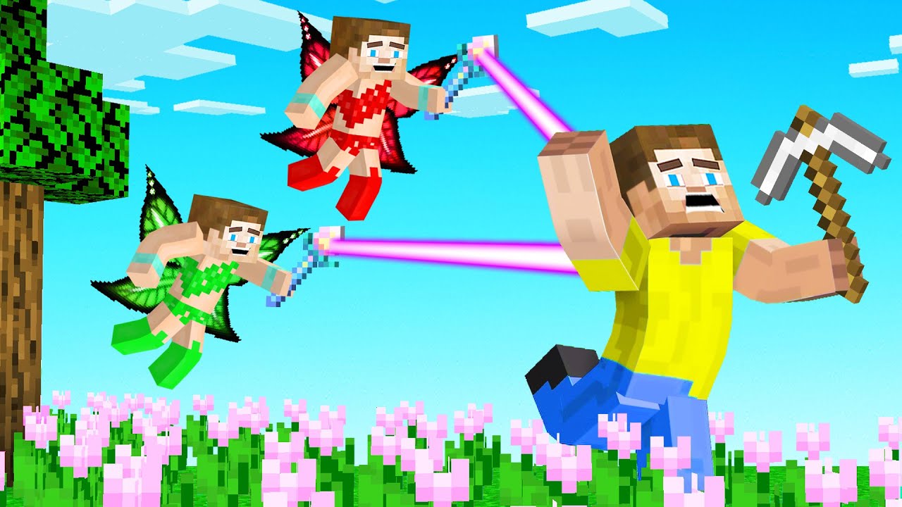 HUNTERS vs SPEEDRUNNER As FAIRIES! (Minecraft) - Minecraft videos