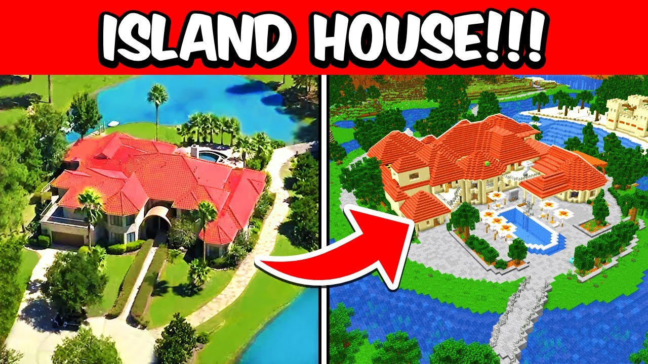 I Built My ISLAND House In MINECRAFT! - Minecraft videos