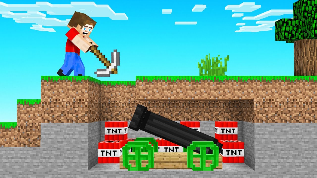 Jelly Was HIDING A TROLL TNT CANNON! (Minecraft) - Minecraft videos