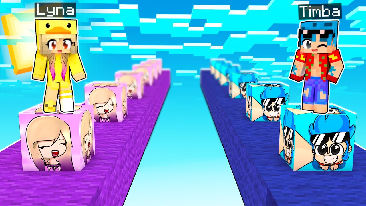 LUCKY BLOCKS DE LYNA VS TIMBA EN MINECRAFT - Minecraft videos