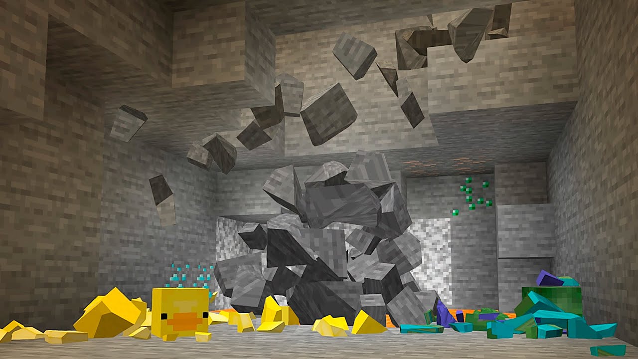 ME PASO MINECRAFT pero TODO se DESTRUYE de manera REALISTA - Minecraft ...