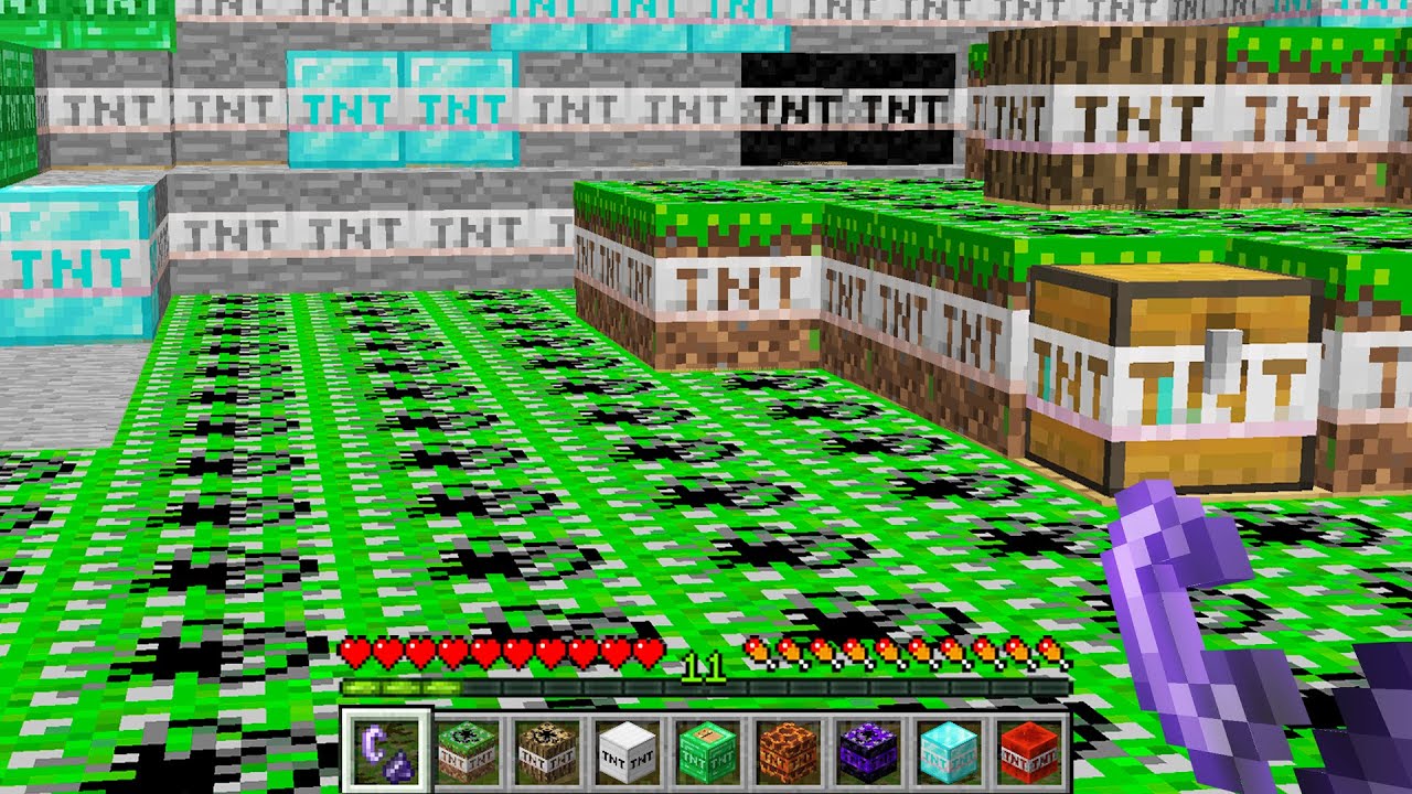 Minecraft BUT Every Block Is TNT! - Minecraft videos