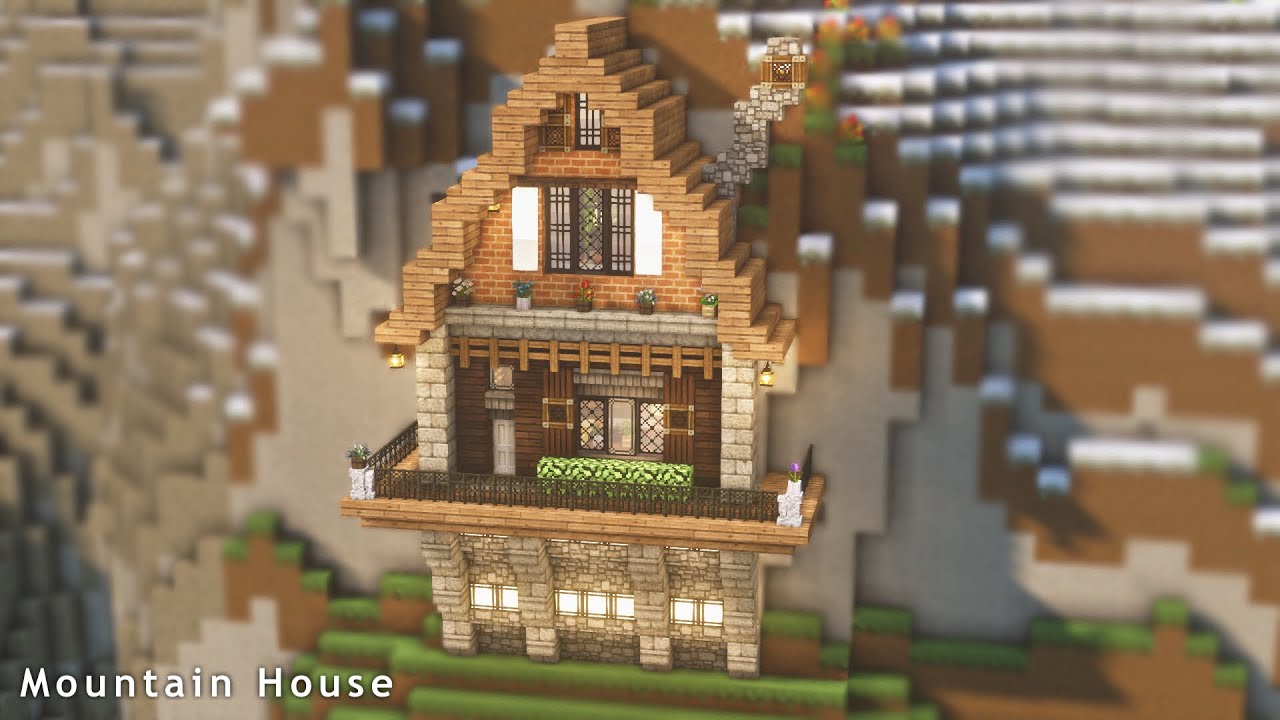 Minecraft | Cliffside Mountain Cottage - Minecraft Speedbuild ...