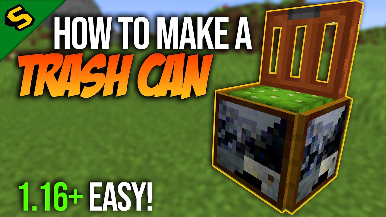 Minecraft How to make a Working Trash Can Tutorial 1.16+ - Minecraft videos