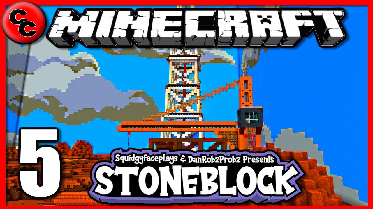 Minecraft: " STONEBLOCK Lets Play Ep5 DRILLING " - Minecraft videos
