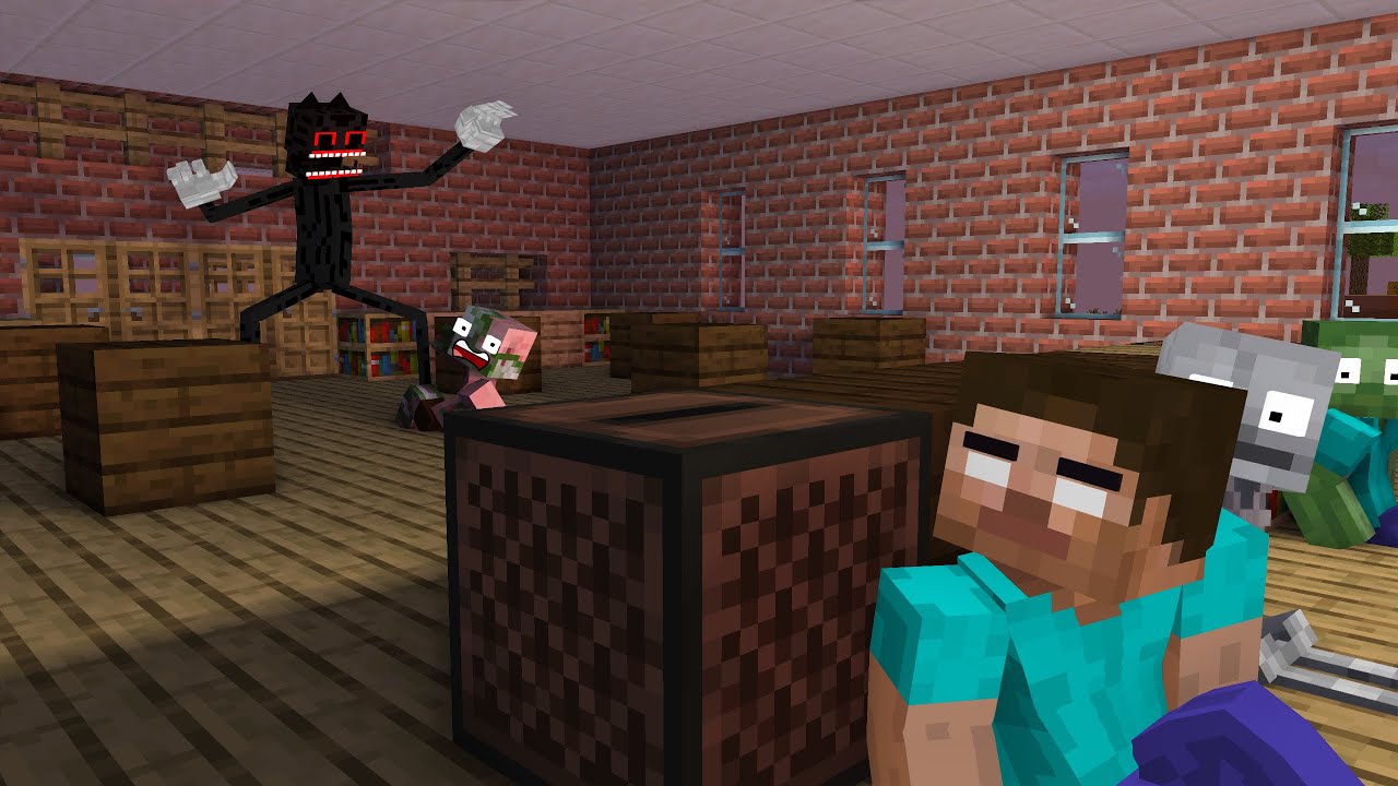Monster School : CARTOON CAT ATTACK - Minecraft Animation - Minecraft ...