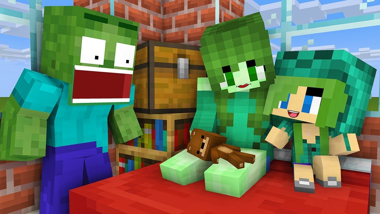 Monster School : Zombie Family Life- Minecraft Animation - Minecraft videos