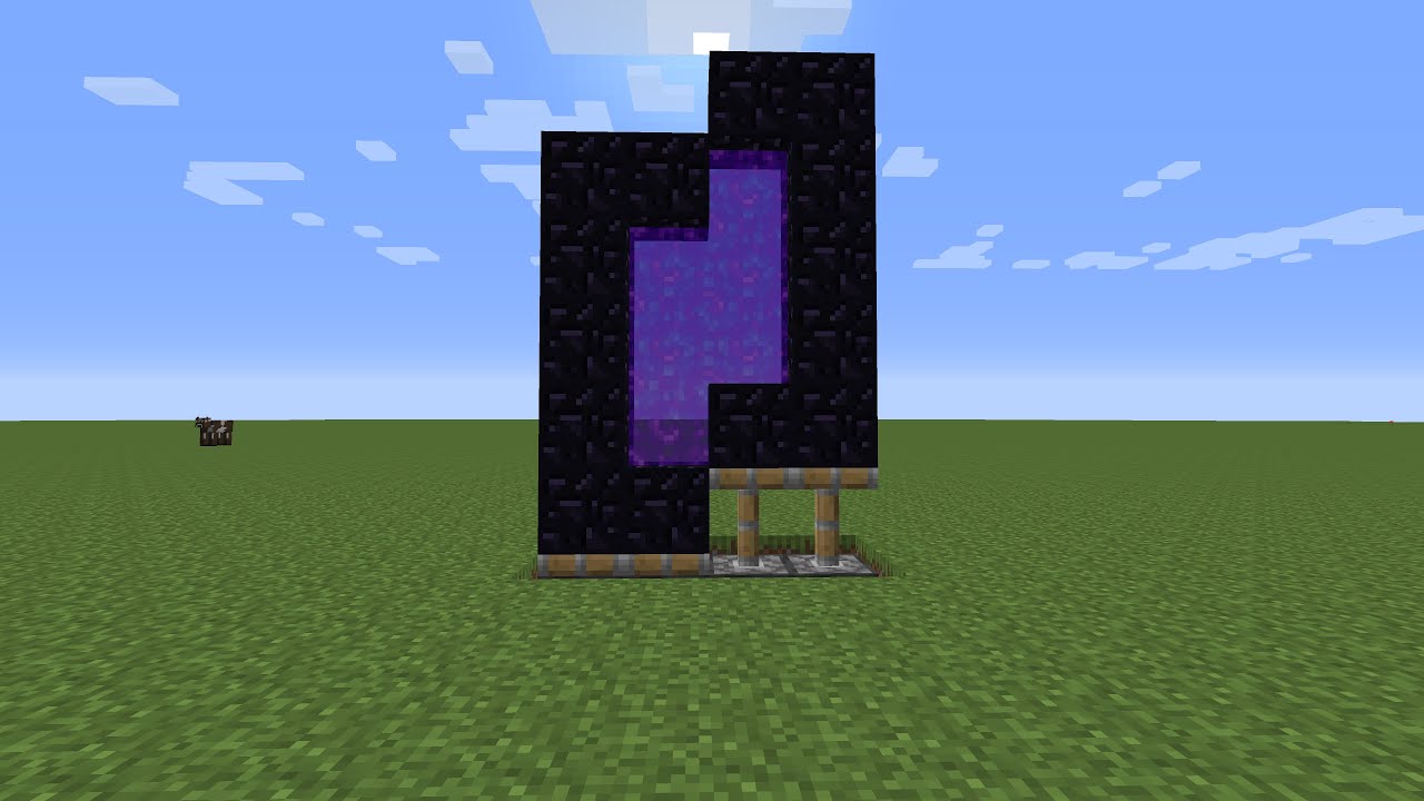 Moving a nether portal with pistons - Cursed minecraft #2 - Minecraft ...