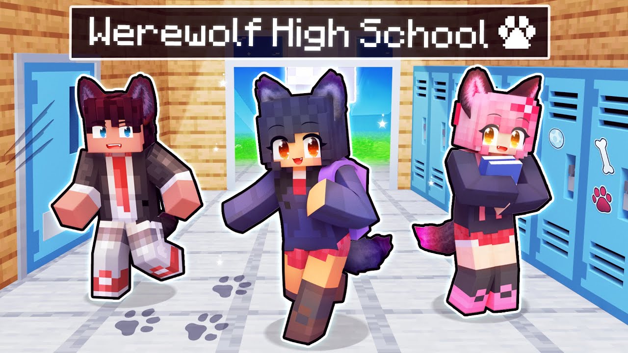 My FIRST Day at WEREWOLF High School in Minecraft! - Minecraft videos
