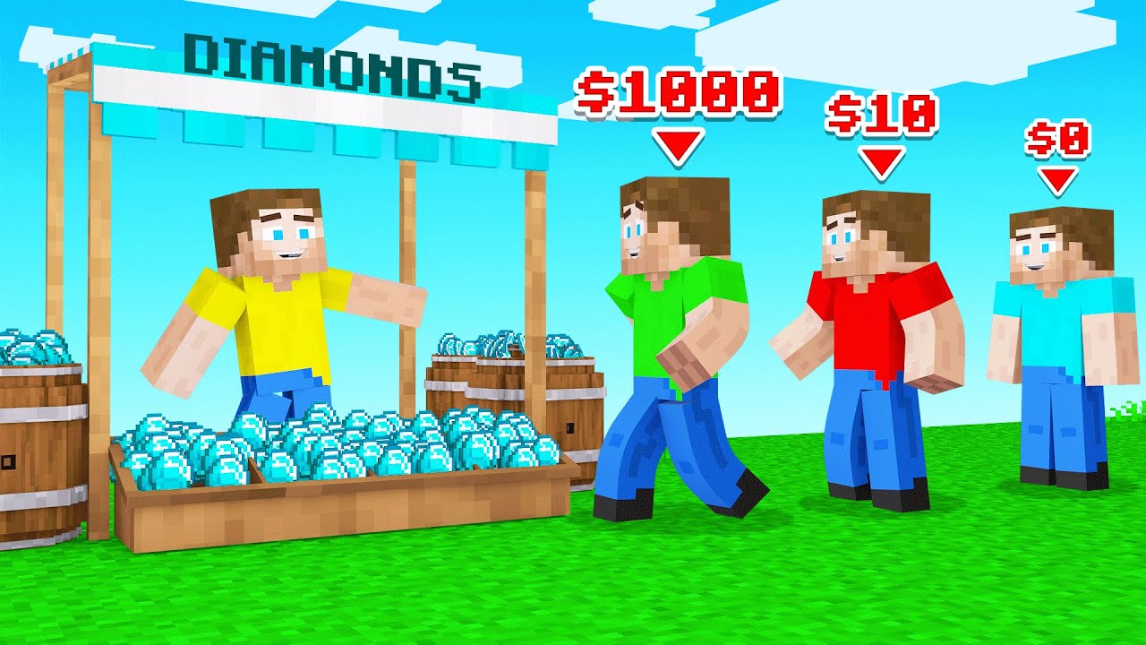 OPENING A DIAMOND STORE In Minecraft! - Minecraft videos