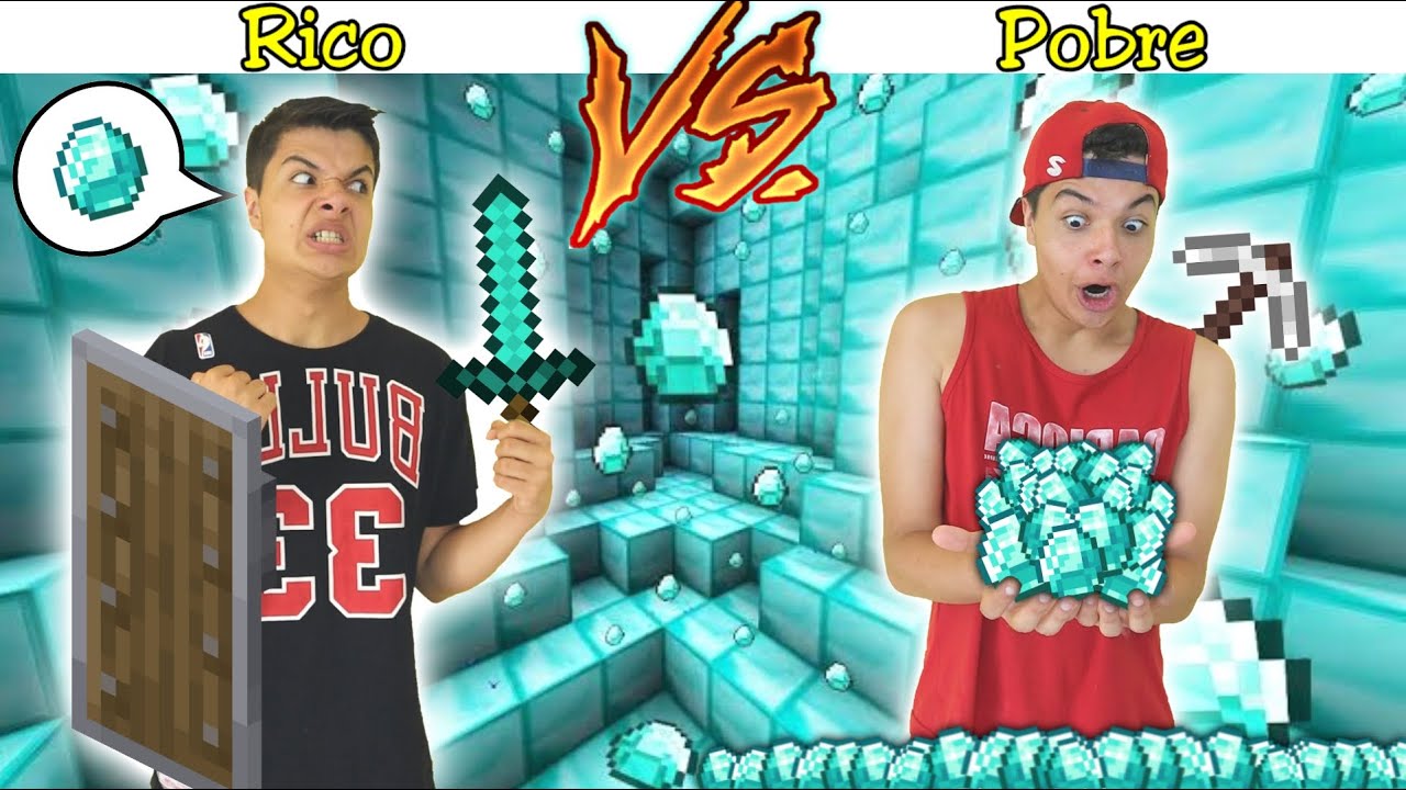 Rico Vs Pobre Na Escola 78 Minecraft Com Guerra De Diamantes