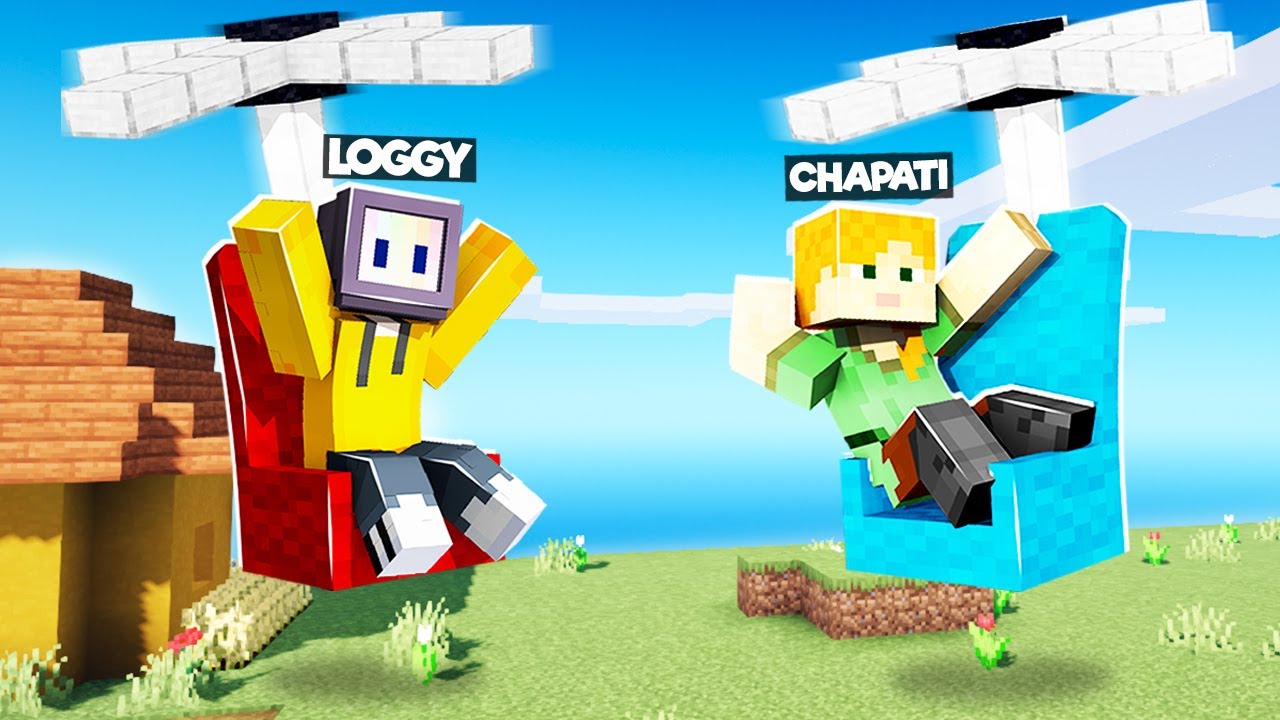 SPEEDRUNNER VS HUNTER WITH HELICOPTER | MINECRAFT - Minecraft videos