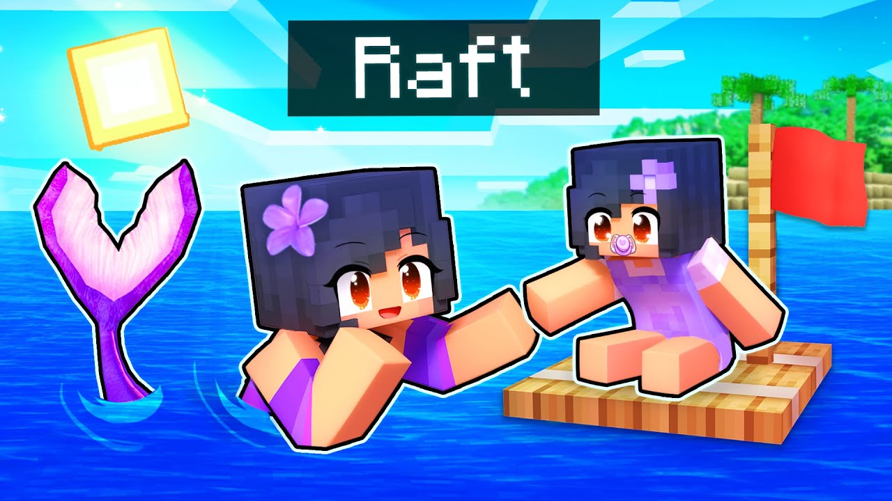 Showing BABY The Mermaid SECRET In Minecraft Raft! - Minecraft videos