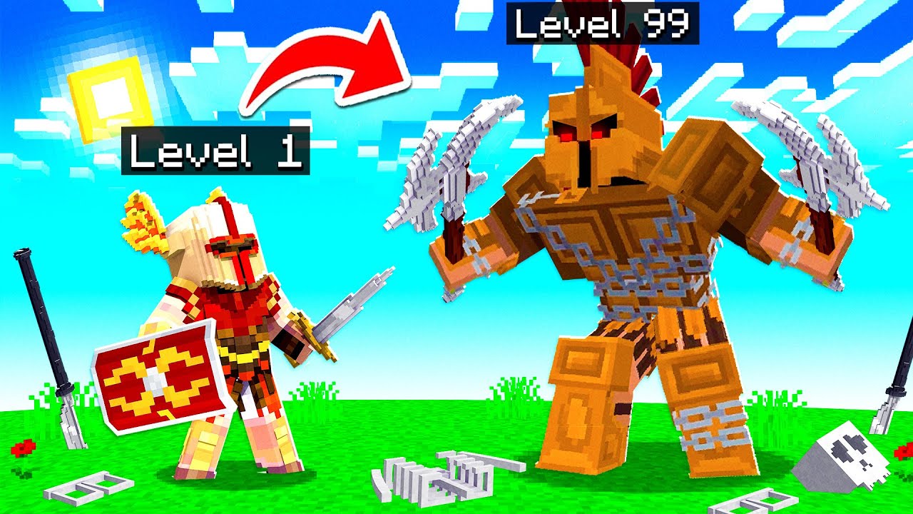 Upgrading GLADIATORS to SPARTAN WARRIORS in MINECRAFT! - Minecraft videos