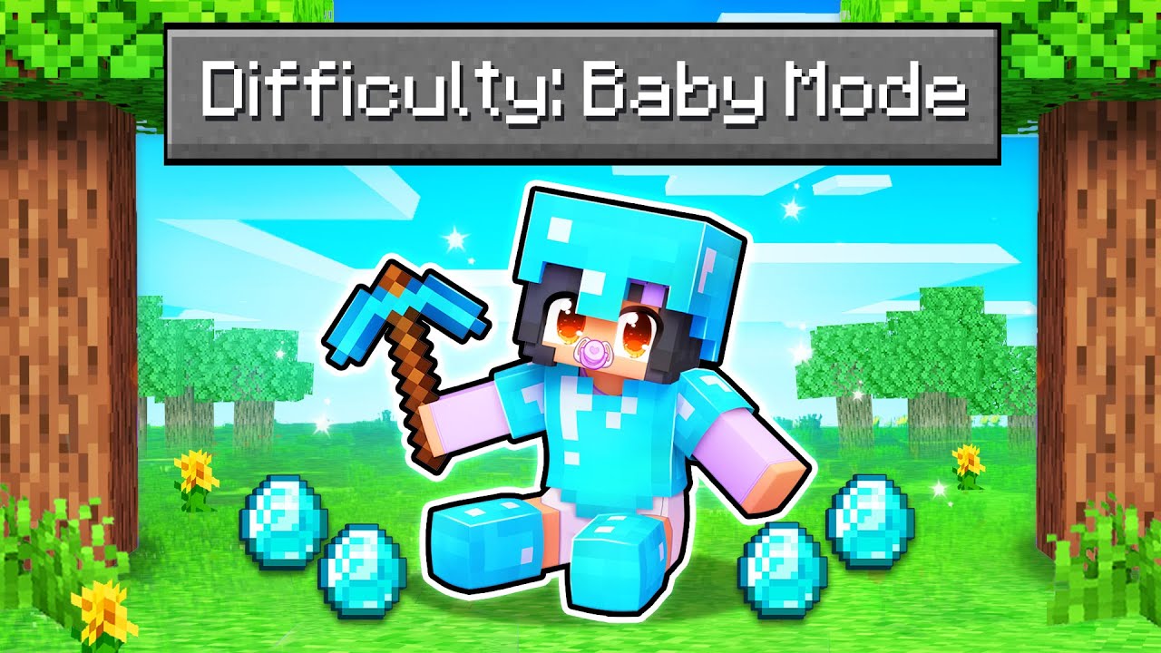 We Played Minecraft In "BABY MODE"! - Minecraft videos