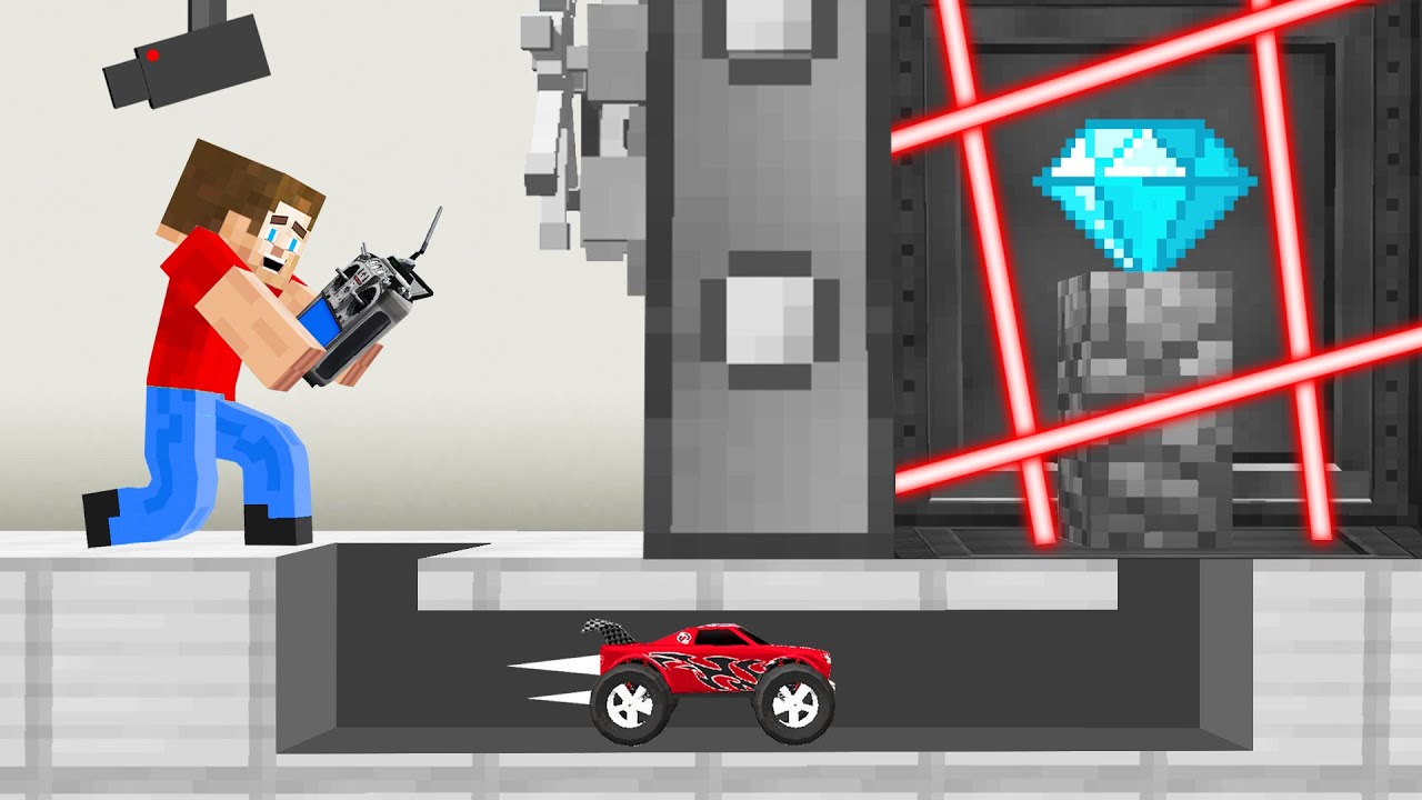 We ROBBED A BANK With An RC CAR! (Minecraft) - Minecraft videos