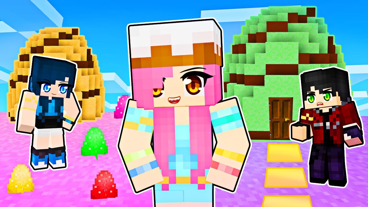 We built a CANDY Mansion in Minecraft! - Minecraft videos
