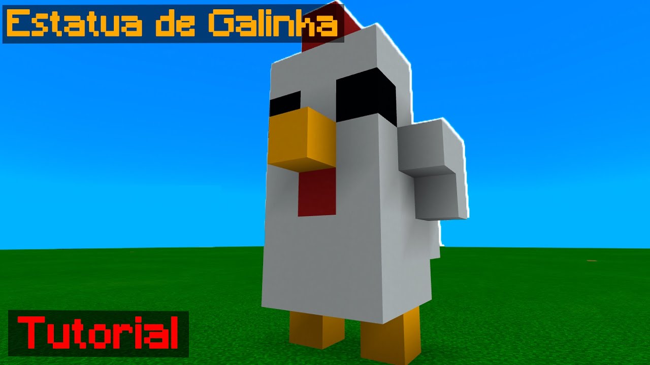 estatua decorativa de galinha simples de construir no minecraft ...
