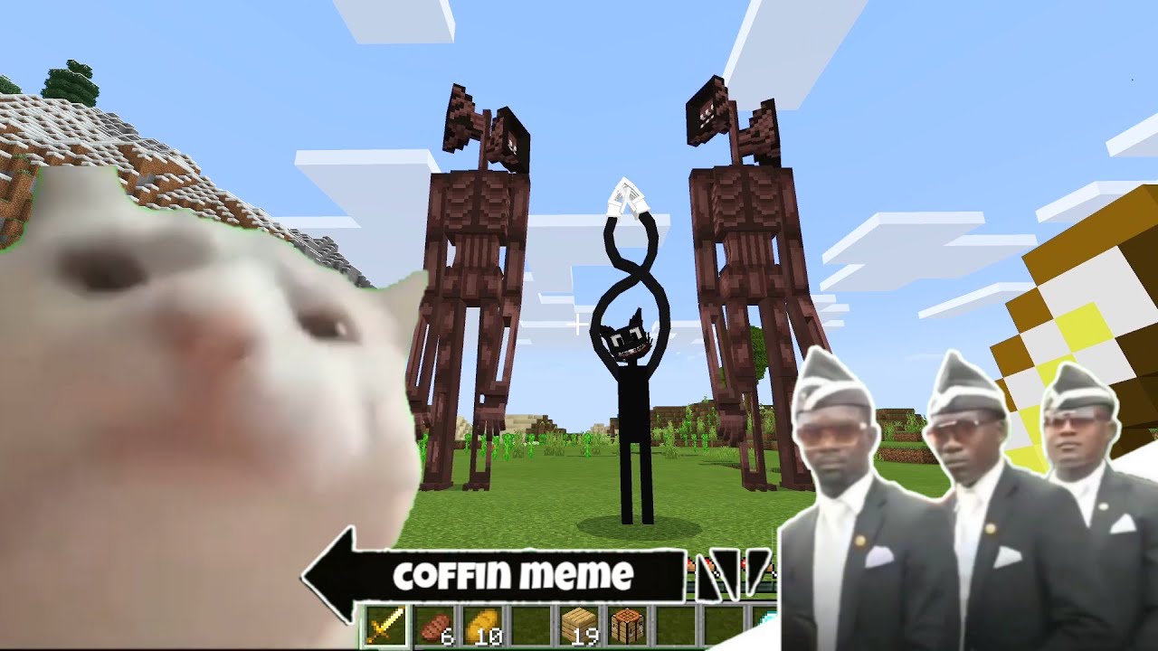 Return of Cartoon Cat and Siren Head in Minecraft Part 3 - Coffin Meme ...