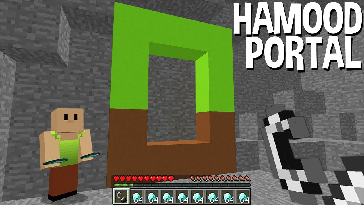 DONT TRY Build HAMOOD PORTAL into Secret HAMOOD Dimension in Minecraft ...